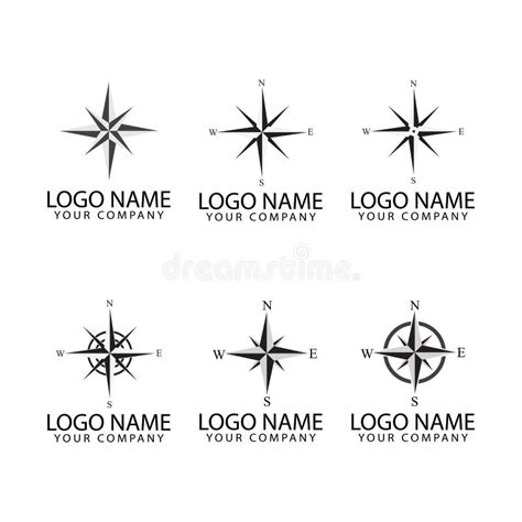 Compass Logo Template Vector Icon Illustration Design Stock Vector