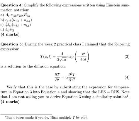 Solved Question 4 Simplify The Following Expressions Written Using