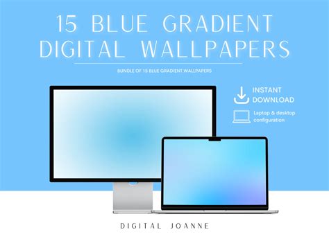 15 Blue Gradient Aura Desktop Wallpapers Aesthetic Pinterest Style