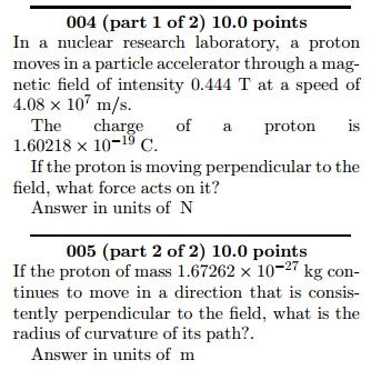 Solved In A Nuclear Research Laboratory A Proton Moves In A Chegg Com