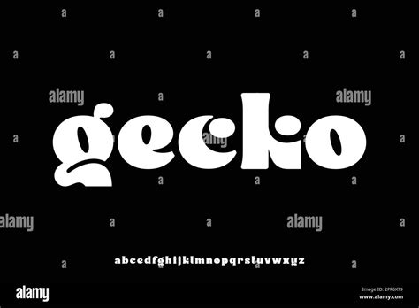 Unique Bold Chubby Display Font Vector Stock Vector Image And Art Alamy