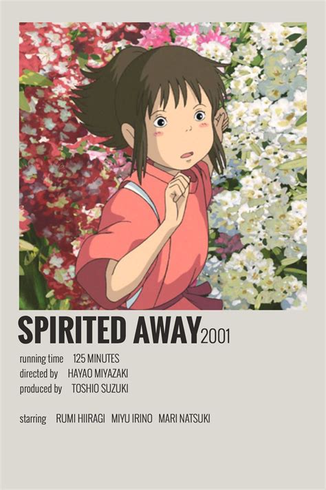 Spirited Away Movie Poster Minimalist Poster Studio Ghibli Poster