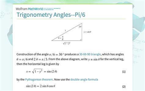 Trigonometry Angles Pi6 From Wolfram Mathworld