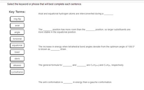 Solved Select The Keyword Or Phrase That Will Best Complete