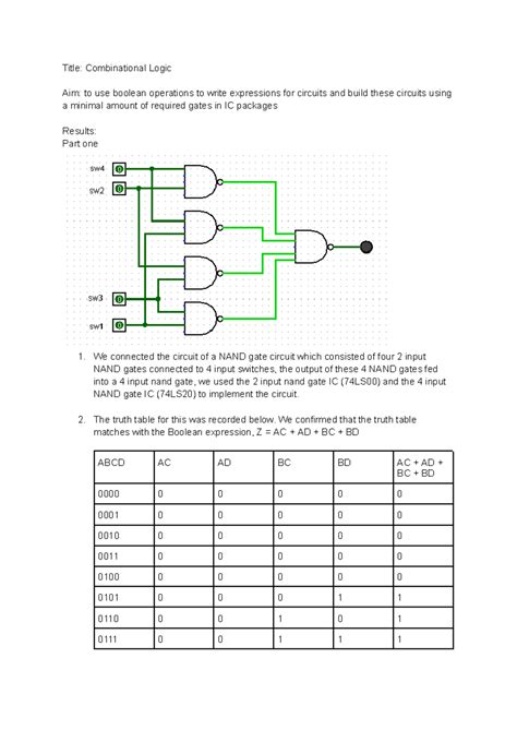 lab report 2 combinational logic analysis title combinational