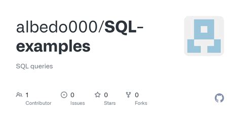 Github Albedo000sql Examples Sql Queries