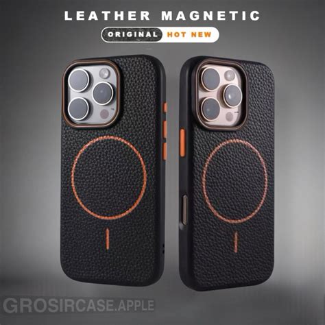 Jual Lychee Leather Pattern Magsafe Case For Iphone X Xs Xr 11 12 13 14
