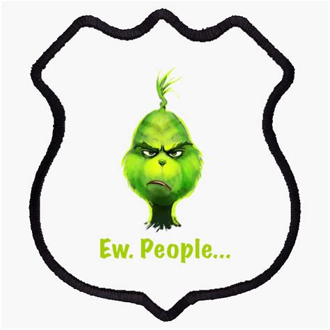The Grinch Ew People The Grinch Shield Patch Customon Customon