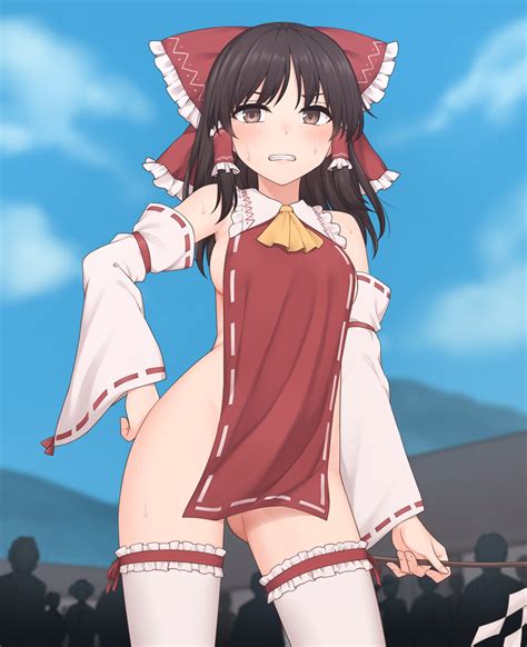 Miyo Ranthath Hakurei Reimu Touhou Commentary Request Highres Girl Adapted Costume