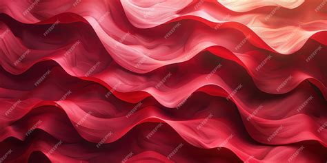 Abstract Red Waves A Digital Illustration Premium Ai Generated Image