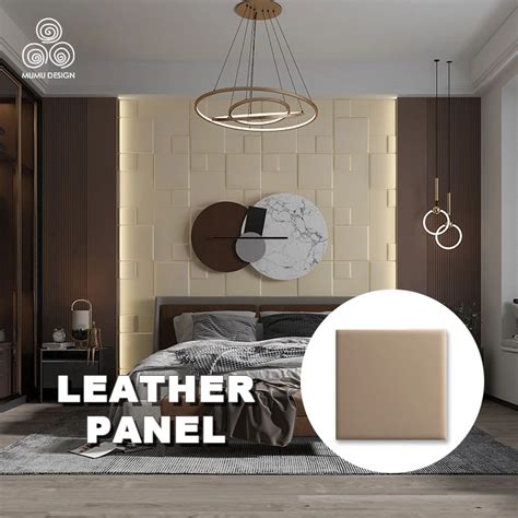 Mumu Luxury 3d Mdf Leather Surface Decorative Wall Interior Cladding Paneling China Wall Panel