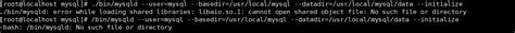 linux mysql初始化报错，提示找不到相应文件或者目录解决方法： linux mysql实例初始化没有那个文件或目录 csdn博客