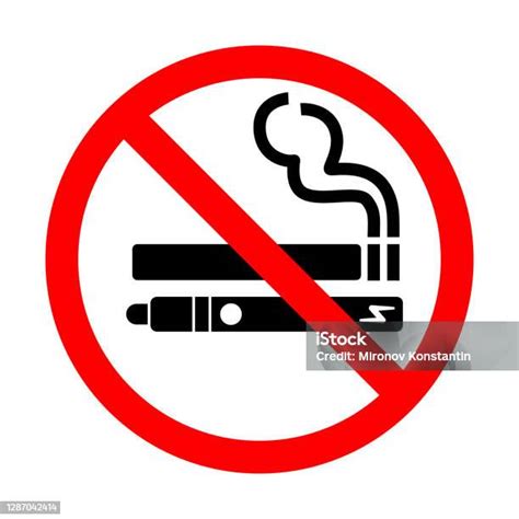 금연 표지판이 없습니다 흰색 배경 벡터 그림에서 격리된 금지된 기호 아이콘입니다 전자담배에 대한 스톡 벡터 아트 및 기타 이미지 전자담배 자유 연기 물리적 구조