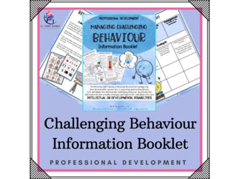 Managing Challenging Behaviour Professional Training Teaching Resources