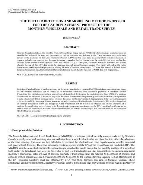 The Outlier Detection And Modeling Method Proposed For The Gst