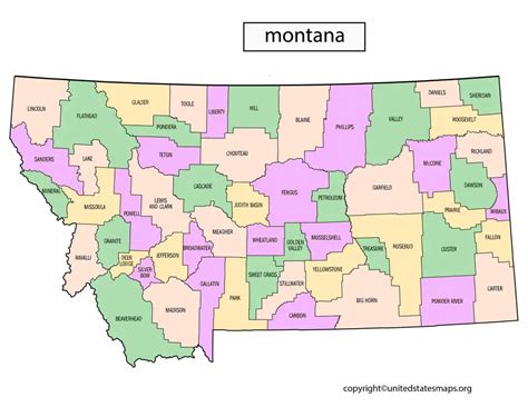 Montana Political Map Political Map Of Montana