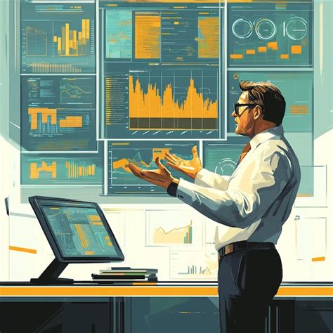 A Visual Of A Market Analyst Presenting Findings On Emerging Financial