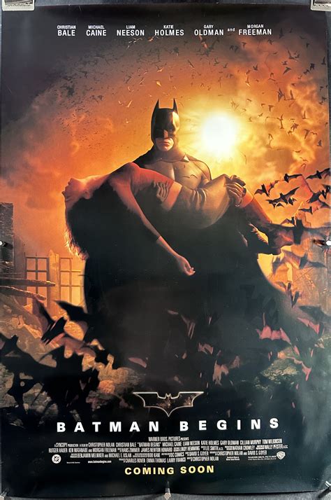 Batman Begins Original Dc Comics Advance Movie Poster Original