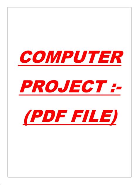 Icse Computer Project Pdf File Pdf Java Programming Language