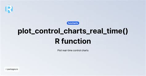 Plot Control Charts Real Time R Function From [funcharts] R Packages