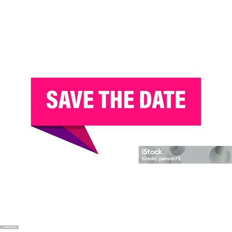 비즈니스 마케팅 전단지 스티커 배너 프리젠 테이션 및 포스터를위한 날짜 연설 버블 배너 벡터를 저장하십시오 그림 가격에 대한