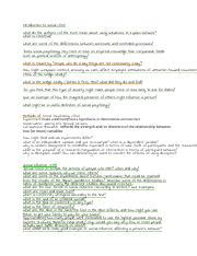 Exam Study Guide Social Psychology Pdf Introduction To Social Ch What Do The Authors Of