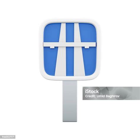 흰색 배경에 고속도로 파란색 고속도로 표지판의 3d 렌더링 3d 렌더링 고속도로 표지판 만화 아이콘 0명에 대한 스톡 사진 및 기타 이미지 Istock