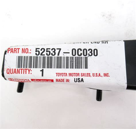 Genuine Oem Toyota 52537 0c030 Passenger Rh Front Bumper Bracket 2014