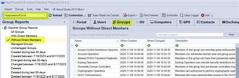 general group reports ad reports maxpowersoft