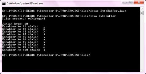 Program Java 5 Membuat Int Readbyte Buffer