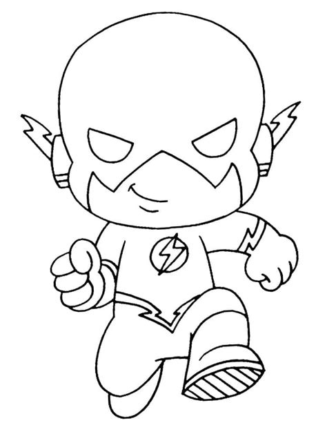 Coloriage Chibi Flash Télécharger Et Imprimer Gratuit Sur