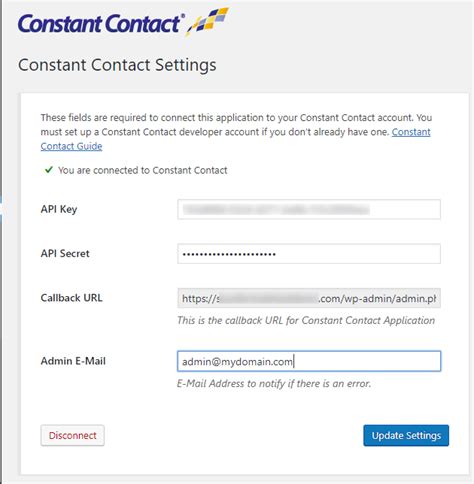 How To Create A Constant Contact Api Key Duck Diver Marketing
