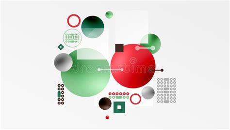 Minimalistic Abstract Vector Design Layered Geometric Shapes Circles