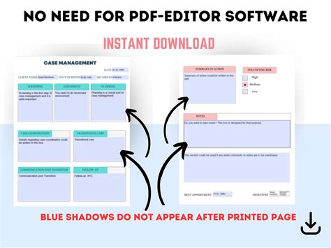 Fillable Case Management Form Bundle Client Documentation Pdf Template Etsy