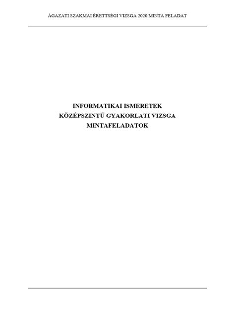 Informatikai Ismeretek Kozep Gyakorlati Pdf