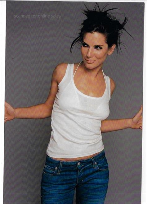 Sandra Bullock White Tee Shirt And Jeans 4x6 Photo Etsy