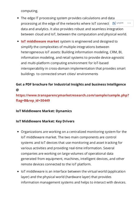 Iot Middleware Market Pdf Cloud Computing Internet