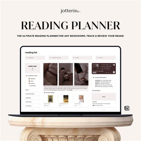 Reading Planner Template For Notion Notion Reader Templates Notion Template Notion Editable
