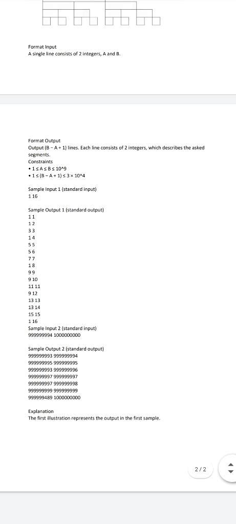 Format Input A Single Line Consists Of Integers A Chegg Com