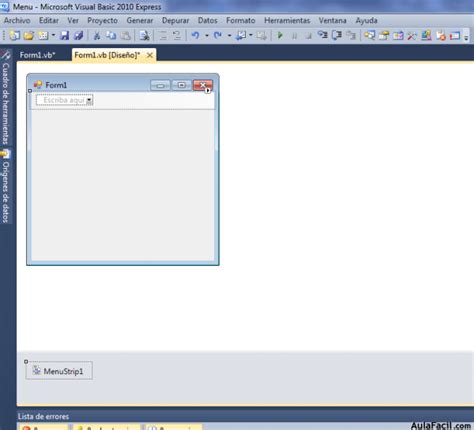 🥇 【 Menús Visual Basic Paso A Paso