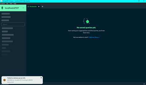 Erro Ao Iniciar A Conexão No Mongodb Compass Mongodb Conhecendo Um Banco De Dados Nosql