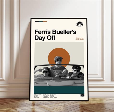 Vesco Ferris Buellers Day Off Poster Movie Poster Midcentury
