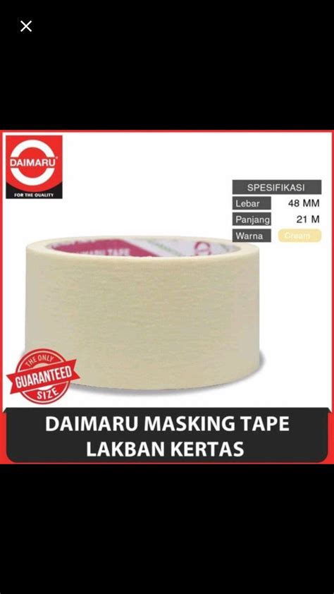 Masking Tape Daimaru 2inc X 21m Lakban Kertas Daimaru 48mm Lazada Indonesia