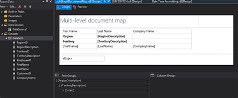Reporting Services Ssrs Current Document Map Display Stack Overflow