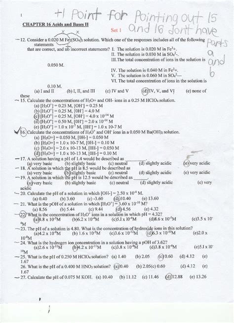 Solved Tl Point CHAPTER Acids And Bases II For Pointing Chegg