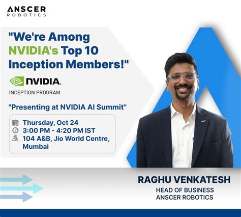 Anscer Robotics On Linkedin Nvidiaaisummit Aiinnovation Mumbaievent Nvidiainception…