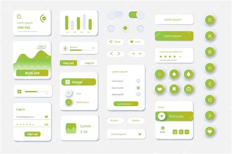 Premium Vector Ui Ux Kit For Apps And Website Ui Design With Gradient