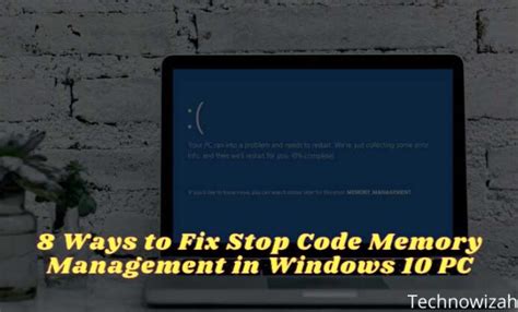 Ways To Fix Stop Code Memory Management In Windows Technadvice