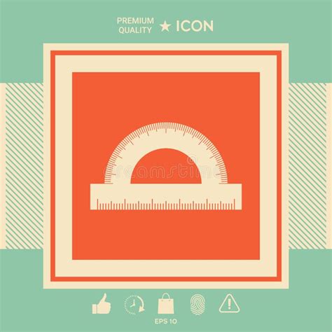 Protractor Symbol Icon Stock Vector Illustration Of Instrument 118219586