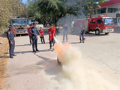 ညောင်တုန်းမြို့နယ်အတွင်းရှိ စက်သုံးဆီအရောင်းဆိုင်များတွင် မီးဘေးလုံခြုံရေးအတွက် မီးငြှိမ်းသတ်ရေး